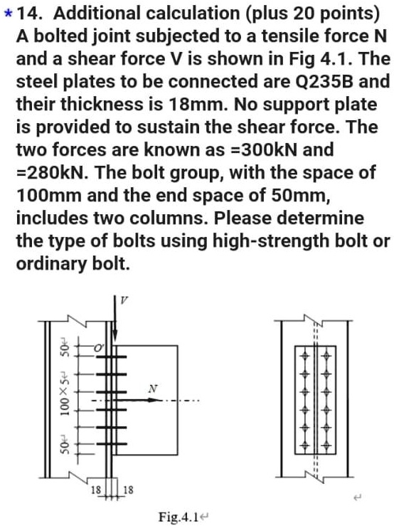 14 additional calculation plus 20 points a bolted joint subjected to a ...
