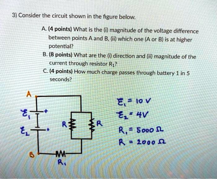 SOLVED: 3) Consider the circuit shown in the figure below; A. (4 points) What is the (i ...
