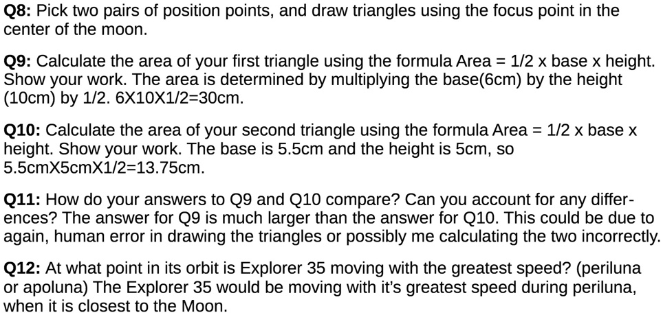 SOLVED: Q8: Pick two pairs of position points and draw triangles using ...