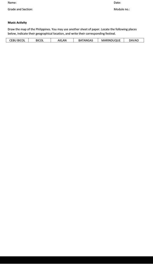 pa help po guys please namc doc grade and section madule no music ...