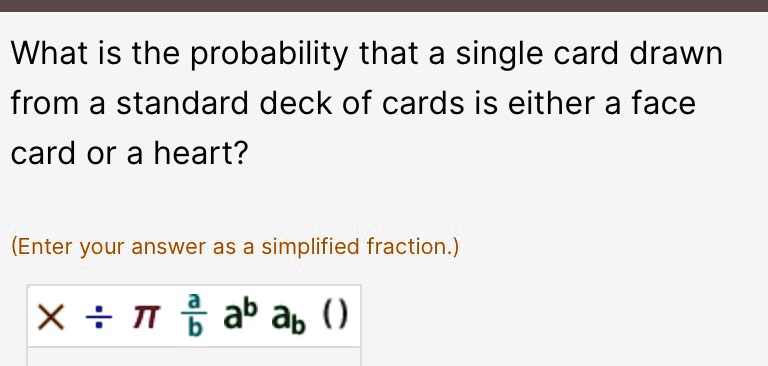 What is the probability that a single card drawn from a standard deck ...