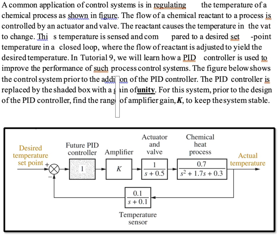 A common application of control systems is in regulating the ...