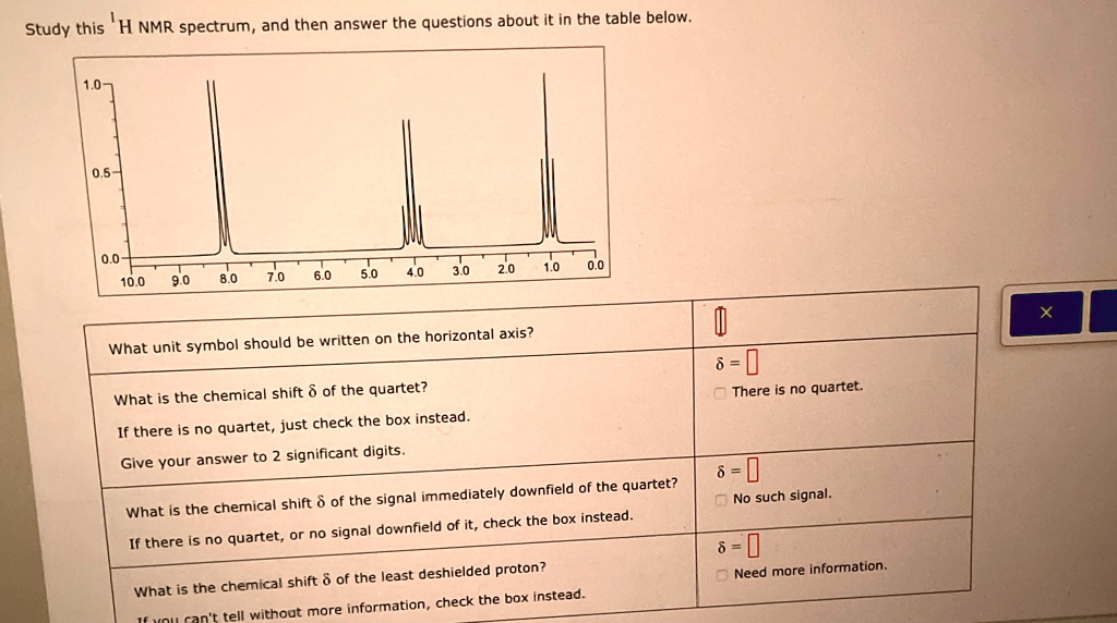 study this 1h nmr spectrum and then answer the questions about it in ...