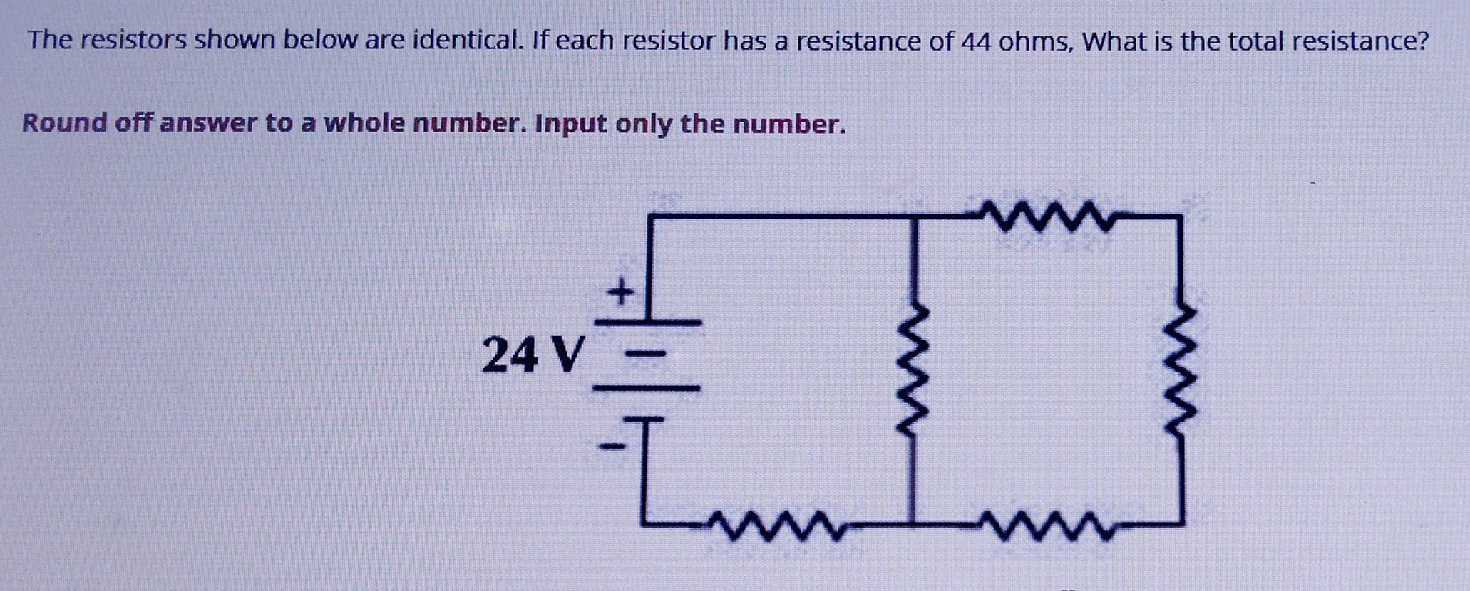 The resistors shown below are identical. If each resistor has a ...