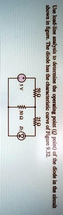 SOLVED: D shown in figure. The diode has the characteristic curve of ...