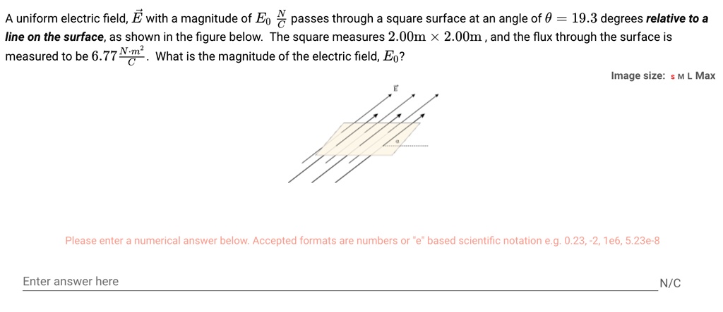 a uniform electric field e with a magnitude of eo passes through a ...