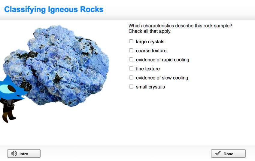 Classifying Igneous Rocks Which characteristics describe this rock ...