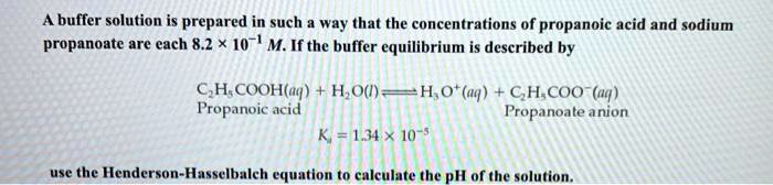 SOLVED:A buffer solution is prepared in such way that the ...