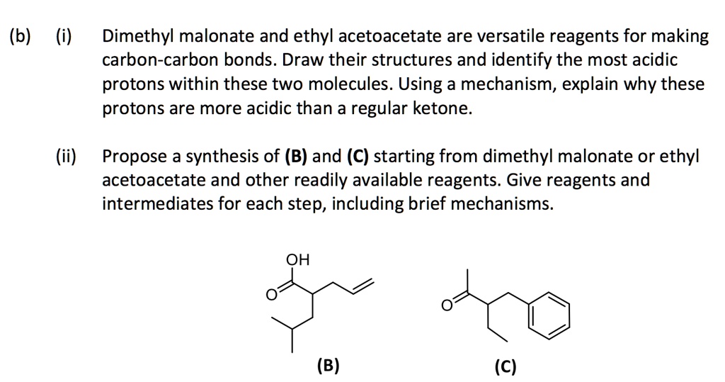 b dimethyl malonate and ethyl acetoacetate are versatile reagents for ...