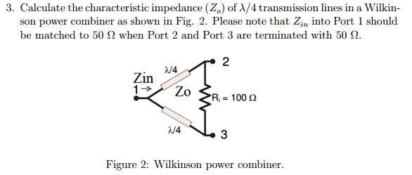 SOLVED: 3. Calculate the characteristic impedance (Z,) of A/4 ...