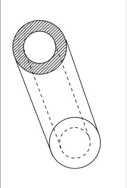 SOLVED: 'The diagram below shows a cross-section of a metal pipe, that ...