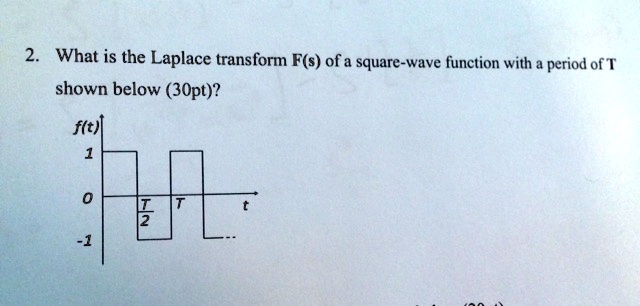 2. What is the Laplace transform F(s) of a square-wave function with a ...