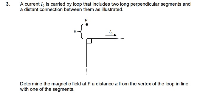 SOLVED: A current lo is carried by loop that includes two long ...