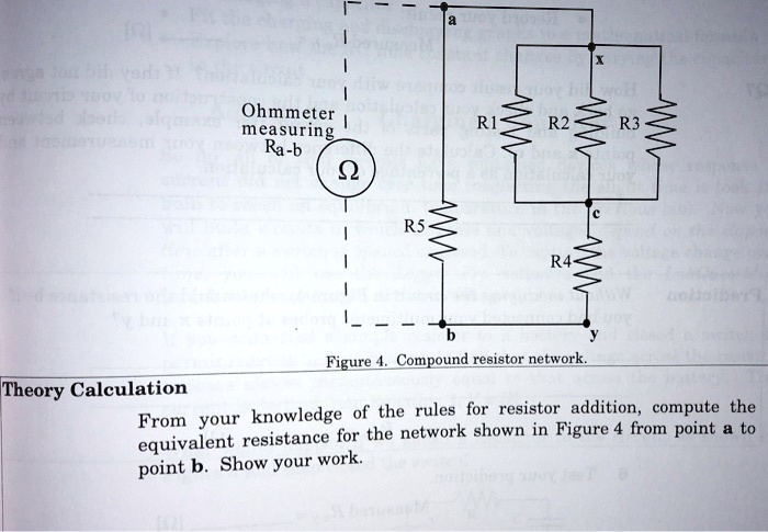 SOLVED: Ohmmeter measuring R2 R3 Figure: Compound resistor network ...
