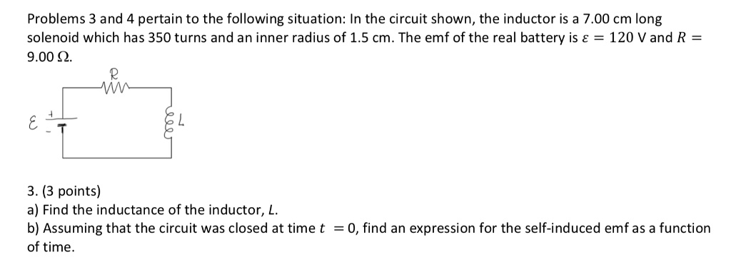 SOLVED: Problems 3 and 4 pertain to the following situation: In the ...