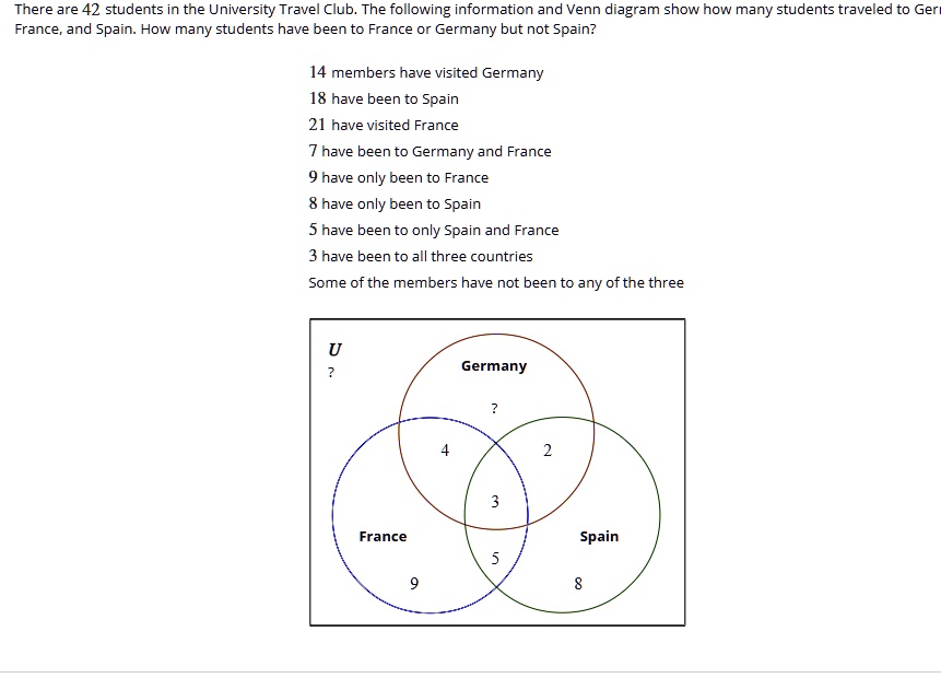 [GET ANSWER] there are 42 students in the university travel club the ...