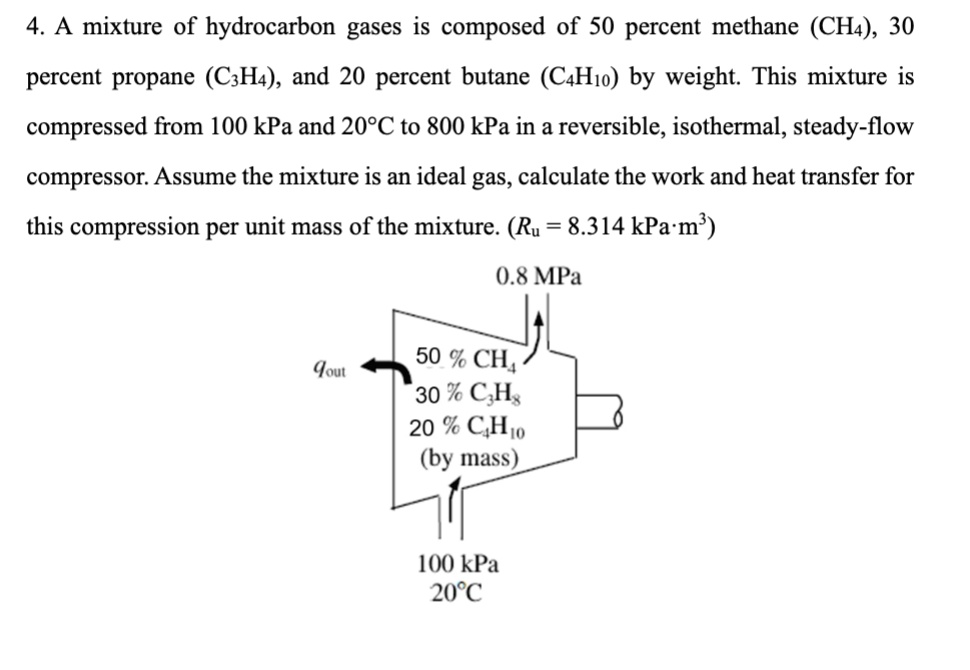 SOLVED: 4. A mixture of hydrocarbon gases is composed of 50 percent ...