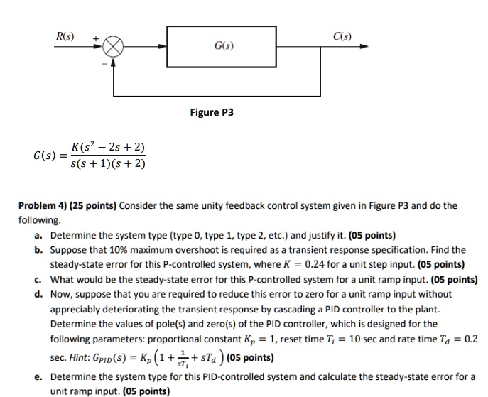 SOLVED: R(s) C(s) G(s) Figure P3 K (s^2+2s+2) = s(s+1)(s+2) Problem 4) (25 points) Consider the ...