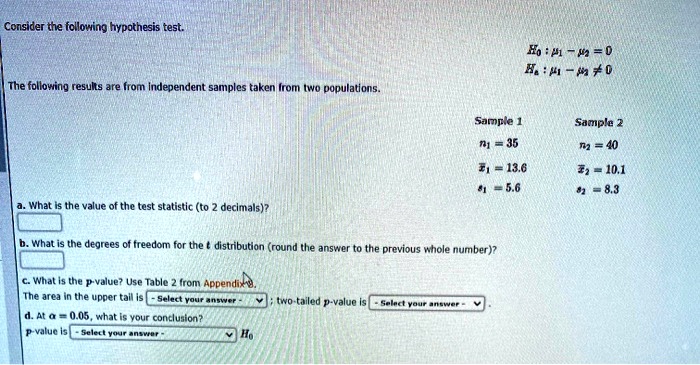 Solved Consider The Following Hypothesis Test Ho μ 0 Ha μ ≠0