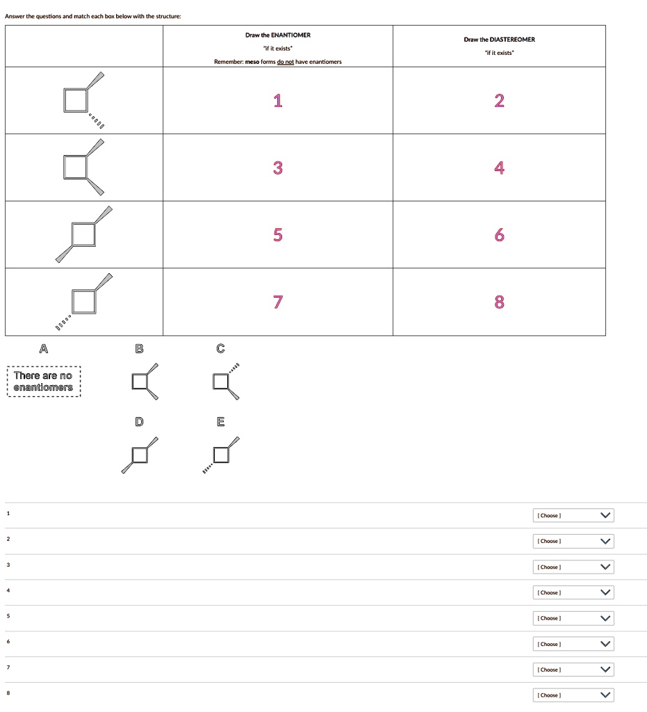 [GET ANSWER] Answer the questions and match each box below with the structure: Draw the ...