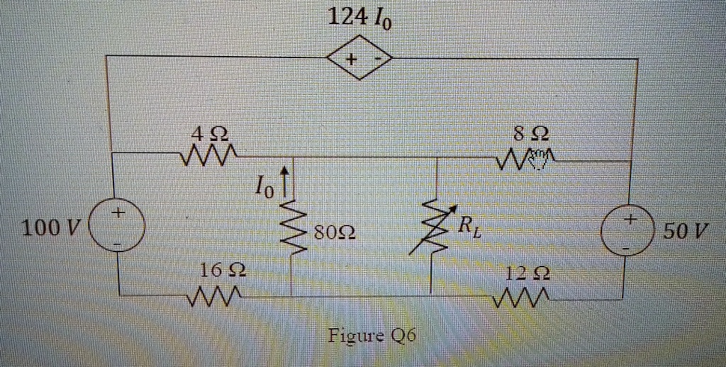 SOLVED: The variable resistor in the circuit in Figure Q6 is adjusted for maximum power transfer ...