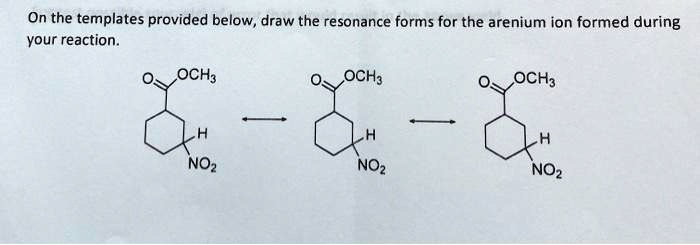 SOLVED: On the templates provided below, draw the resonance forms for ...