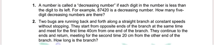 a number is called decreasing number if each digit in the number is ...