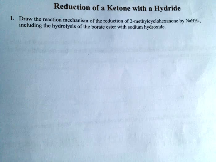 SOLVED: ' Draw the reaction mechanism of the reduction of 2 ...