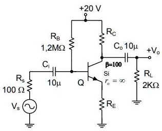 SOLVED: For the silicon transistor used in the amplifier circuit shown ...