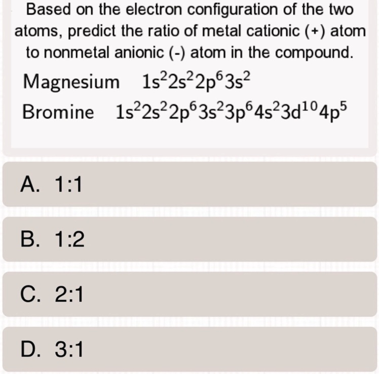 SOLVED: 'Please help with this question:) Based on the electron ...