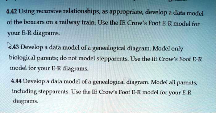 4.42 Using recursive relationships, as appropriate, develop a data ...