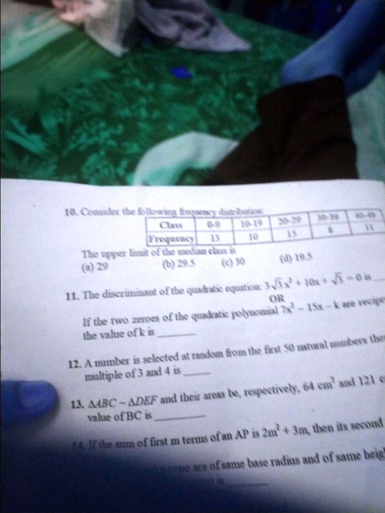 SOLVED: 'Consider the following frequency distribution. SOLVED: 'Consider the following frequency distribution.