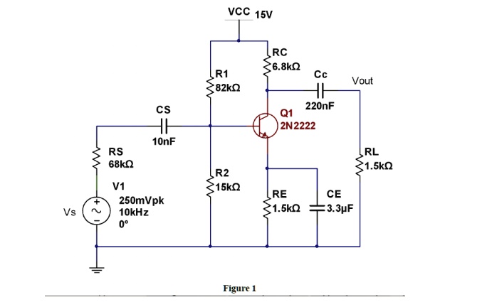 SOLVED: Construct the circuit in Figure 1 using a simulation software (NI Multisim), obtain ...
