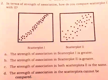 SOLVED: In terms of strength of association, how do you compare ...