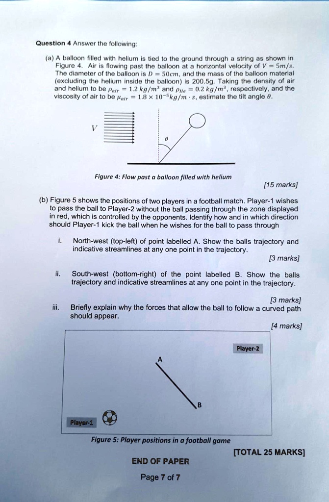 SOLVED: Question 4: Answer the following A balloon filled with helium ...