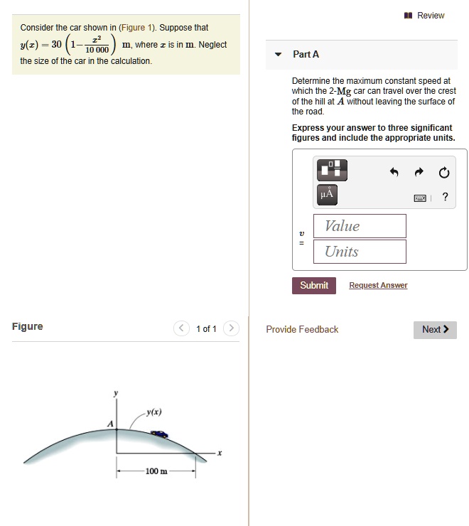 SOLVED: Consider the car shown in (Figure 1). Suppose that T2 = 301 m ...
