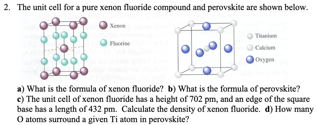 2 the unit cell for a pure xenon fluoride compound and perovskite are ...