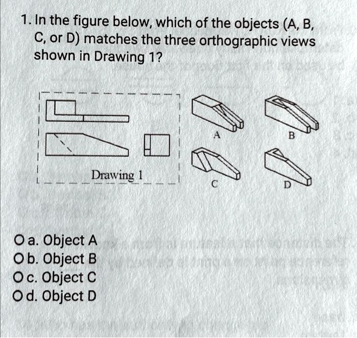 Solved 1 In The Figure Below Which Of The Objects A B C Or D 6558