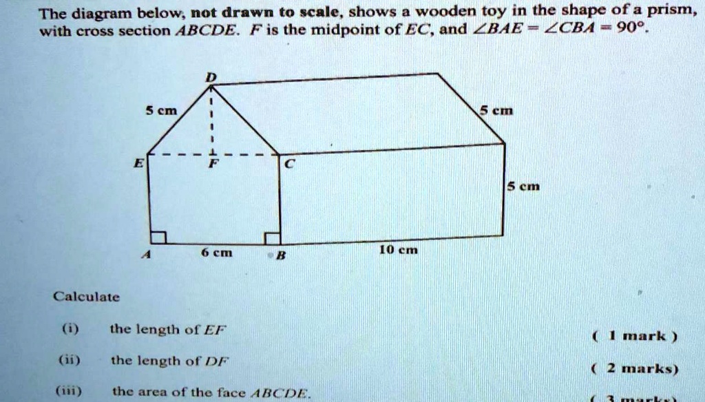 the diagram below not drawn to scale shows a wooden toy in the shape of ...
