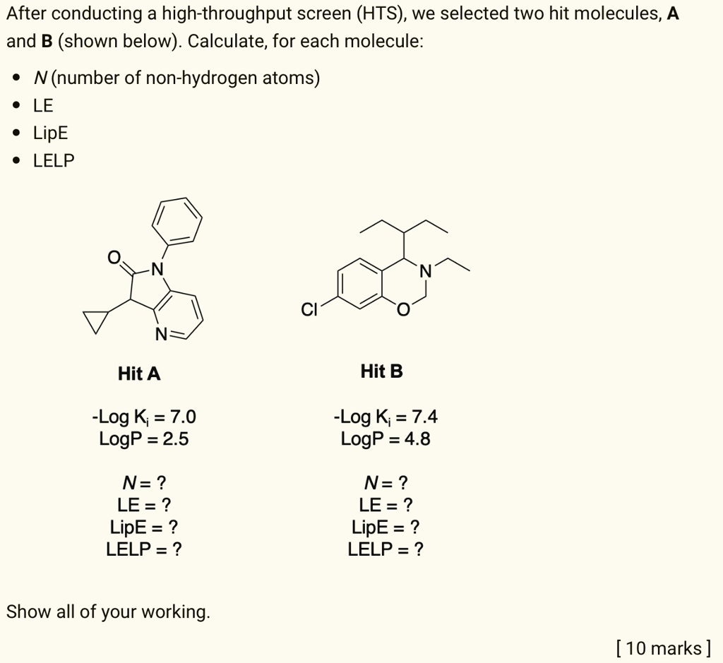 SOLVED: After conducting a high-throughput screen (HTS), we selected ...