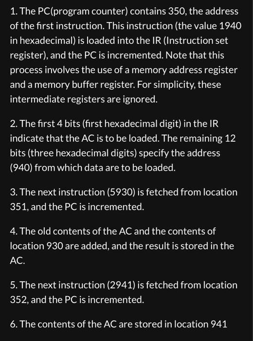 SOLVED: Texts: 1. The PC (program counter) contains 350, the address of the first instruction ...