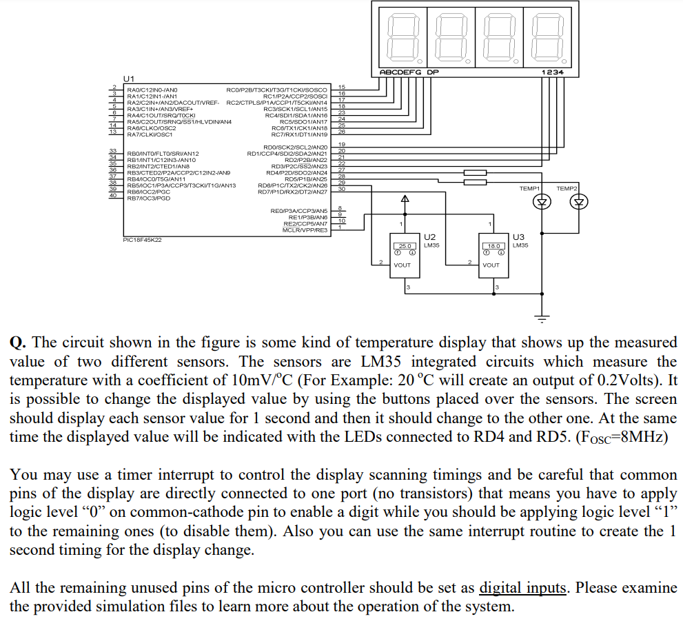 SOLVED: Q. The circuit shown in the figure is some kind of temperature ...