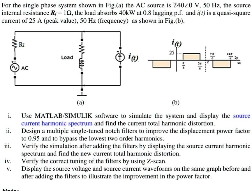 SOLVED: solve all question also iwant the simulink circuit and simulink For the single phase ...