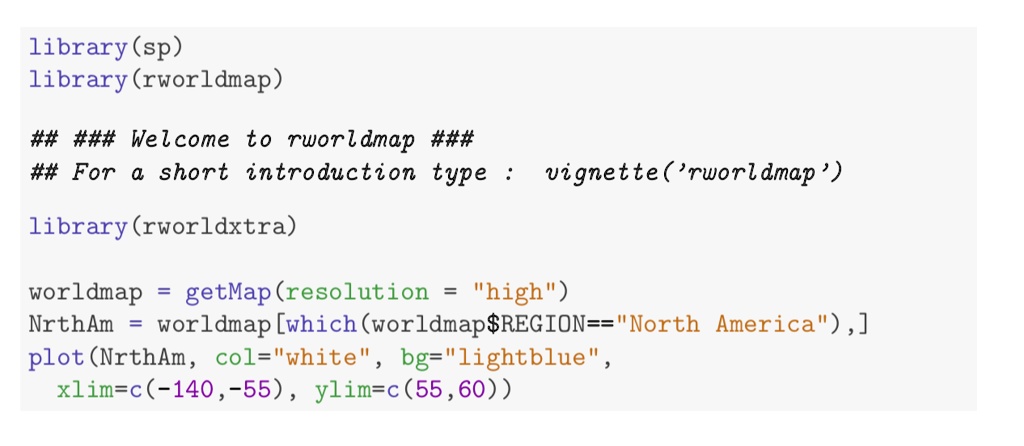 Solved Please Use The Above R Code As A Sample Code To Plot The Locations On The Canadian Map 