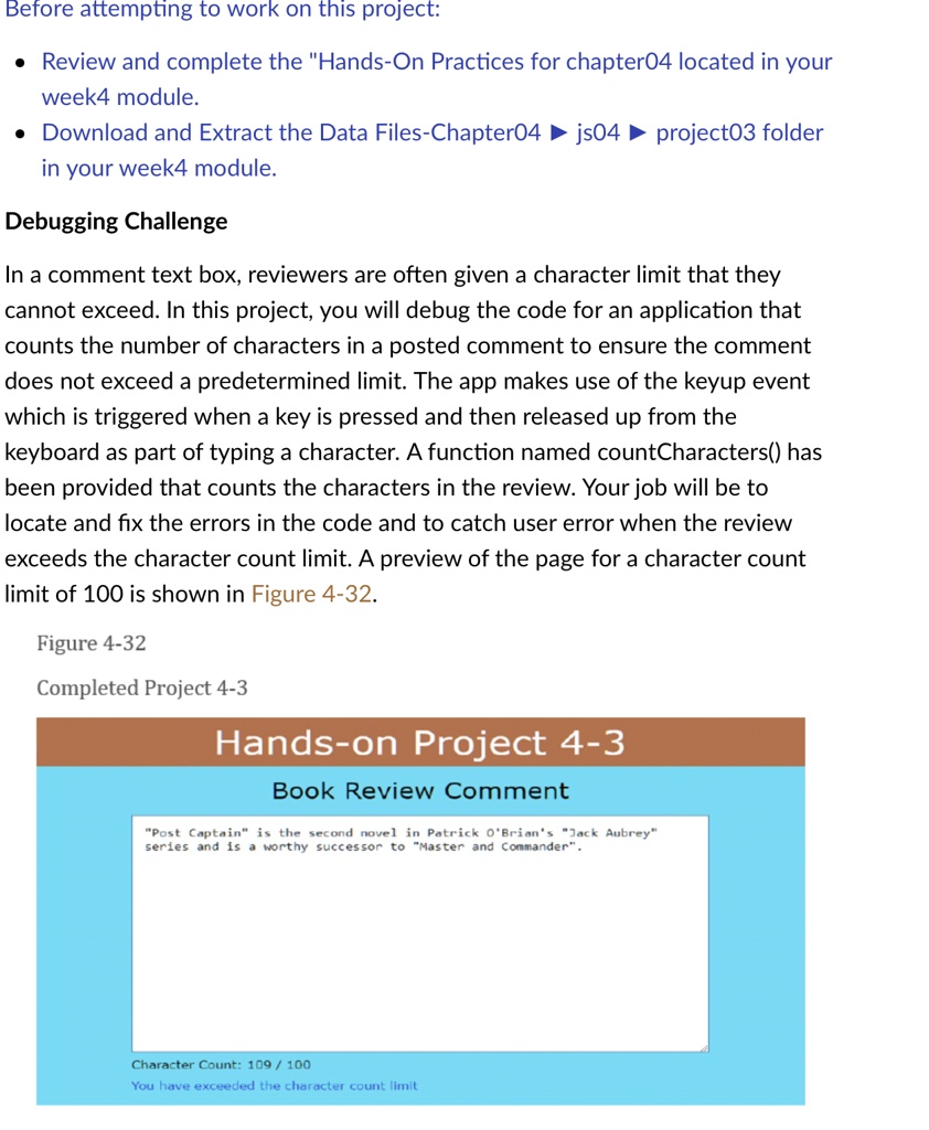 Before attempting to work on this project: • Review and complete the ...