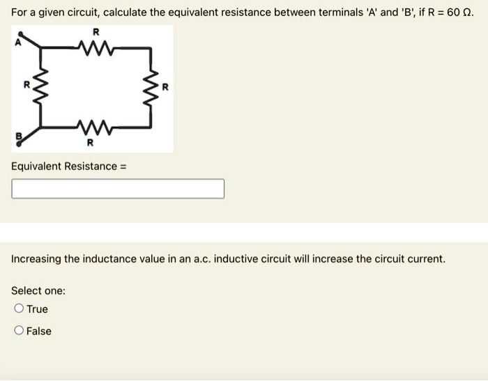 Solved For A Given Circuit Calculate The Equivalent Resistance
