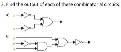 Solved 3 Find The Output Of Each Of These Combinatorial Circuits
