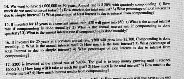 SOLVED: 14. We want to have 1,000,000 in 30 years. The annual rate is 5 ...