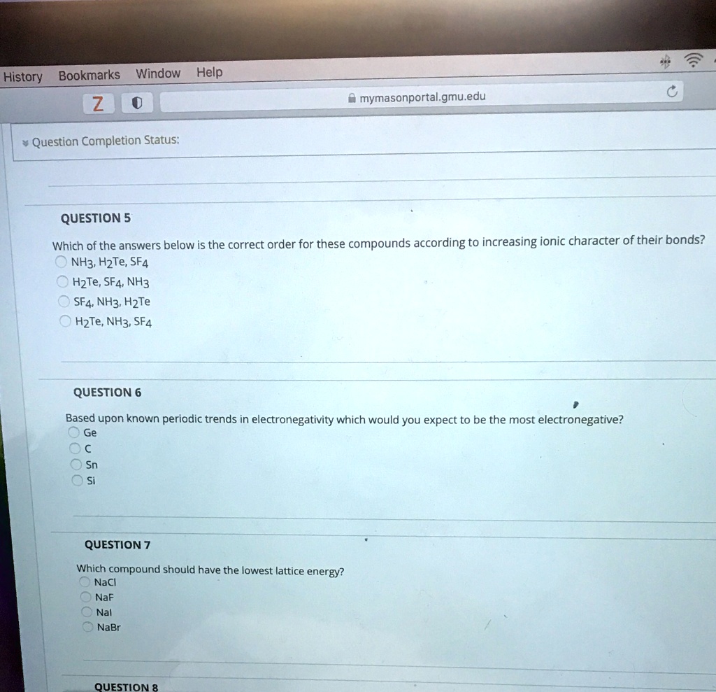 [GET ANSWER] History Bookmarks Window Help Z 0 mymasonportal.gmu.edu ...