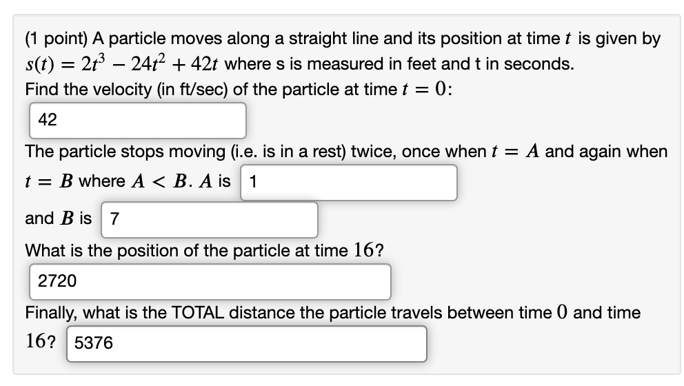 A Particle Moves Along A Straight Line And Its Position At Time T Is